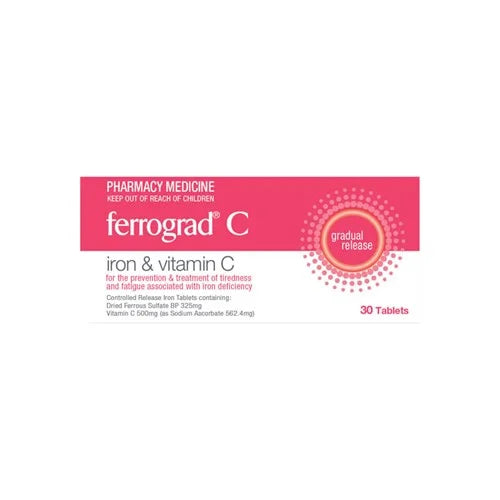 Ferrograd C Iron & Vitamin C 30 Tablets – NutriRX
